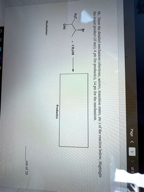 SOLVED Draw The Major Product If Any Detailed Pts Mechanism ATrows Transition F