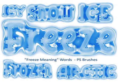 20 Freeze Meaning Words Ps Brushes Abr Vol9 Free Photoshop