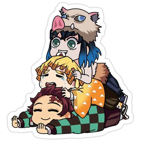 Demon Slayer Tanjiro Nezuko Zenitsu Inosuke Sticker By Images And