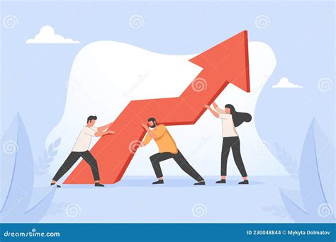 Hombre Y Mujer Con Una Gráfica De Flecha Ascendente Juntos Concepto De