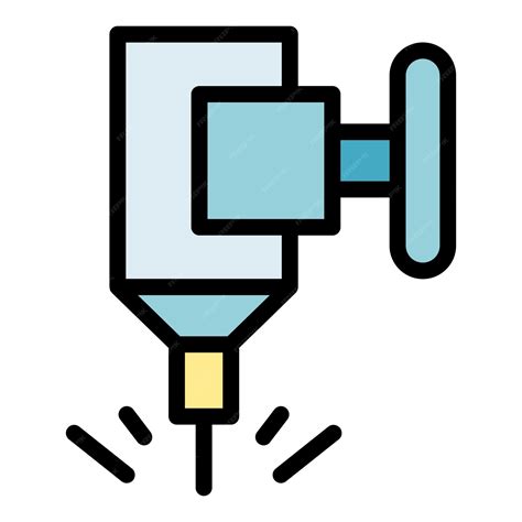 Premium Vector Press Cnc Machine Icon Outline Vector Work Tool Industry Laser Color Flat