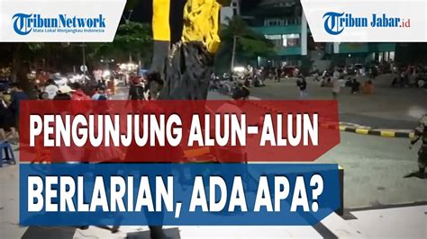 Pengunjung Alun Alun Palabuhanratu Sukabumi Berlarian Dibubarkan