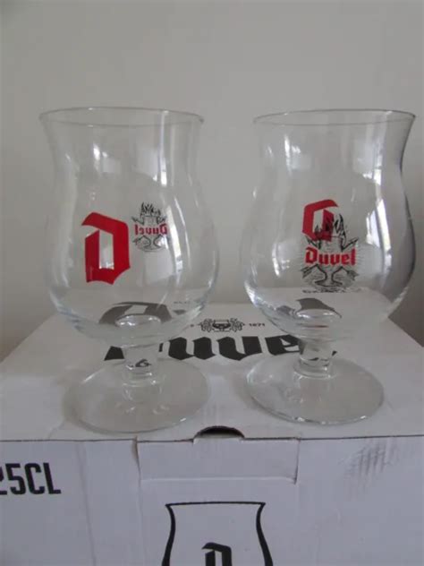 LOT DE 6 verres à bière Duvel 25cl dans leur carton d origine EUR 16 00
