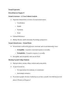 Gender Role Socialization PowerPoint Notes PowerPoint On Chapter 5 Sex Gender And Gender
