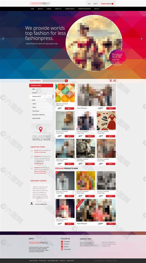 企业服装时尚网站设计模板网页ui素材免费下载图片编号8948117 六图网