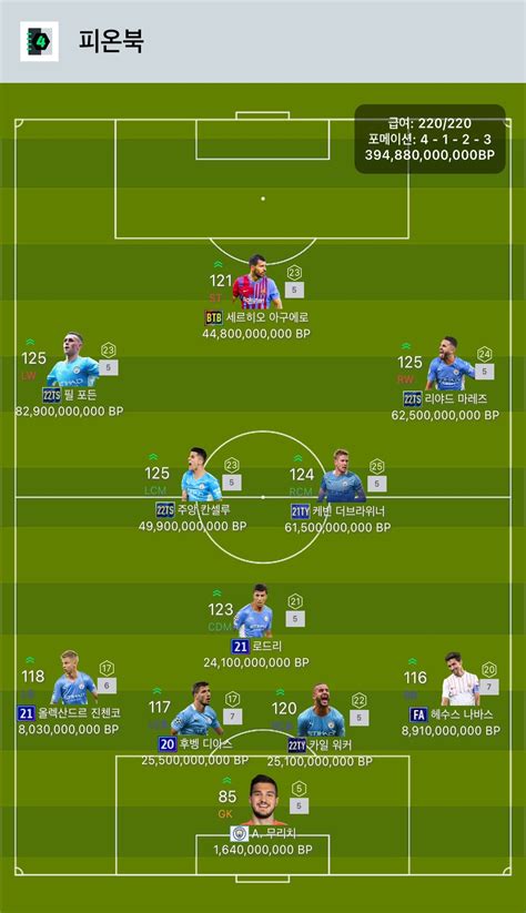 시티장인분들 중미 베실바 Vs 칸셀루 도움 Ea Fc 온라인 에펨코리아