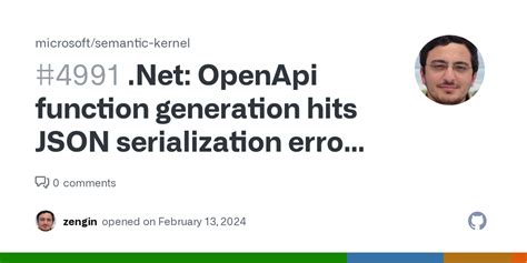Net Openapi Function Generation Hits Json Serialization Error For Deep Structures Issue