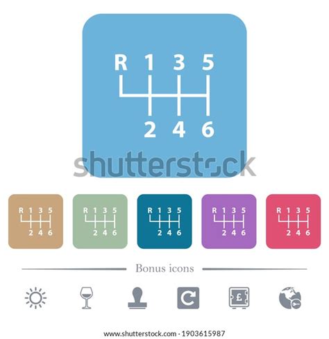 Six Speed Manual Gear Shift White Stock Vector Royalty Free 1903615987 Shutterstock