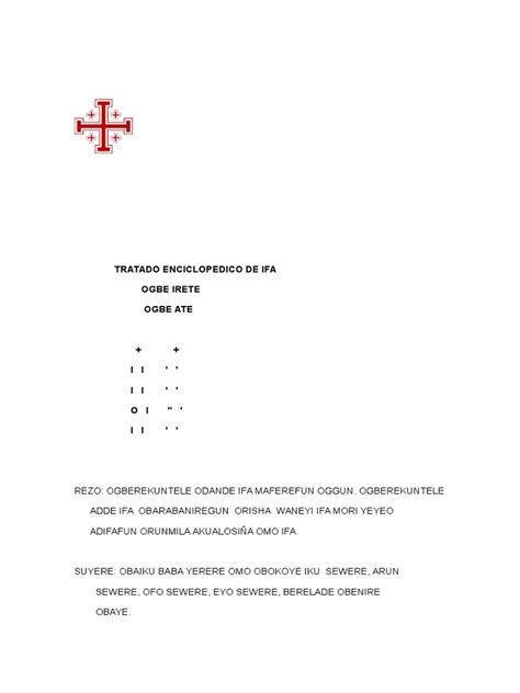 Ogbe Irete Pdf Deidades Santeria