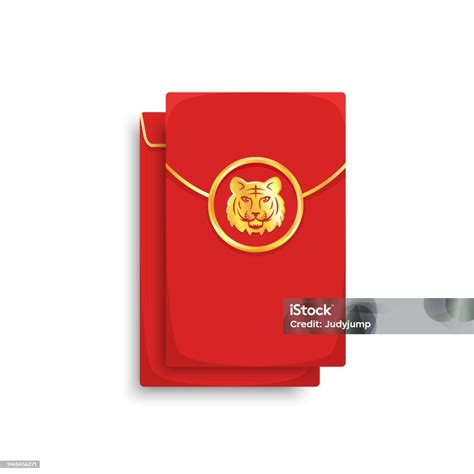 중국 보상 빨간 종이 팩입니다 봉투 벡터입니다 호랑이의 해 레드 팩 황도대 2021년에 대한 스톡 벡터 아트 및 기타 이미지