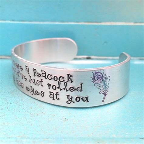Sterling Silver Peacock Bangle Peacock Statement Bracelet Etsy