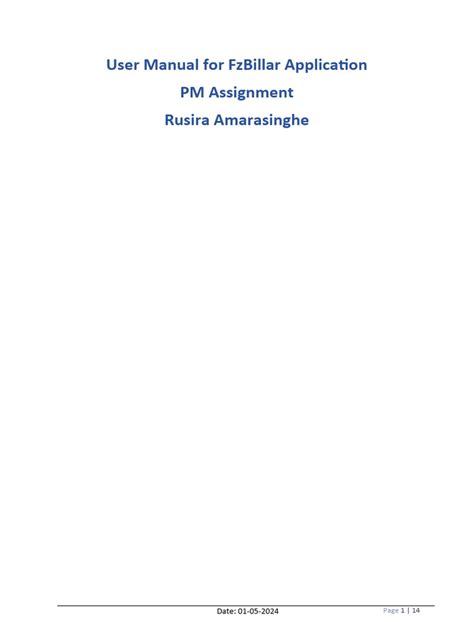 Project Manager Assignment Pdf Computing Software