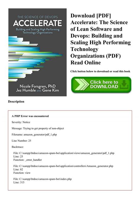 Download [pdf] Accelerate The Science Of Lean Software And Devops Building And Scaling High