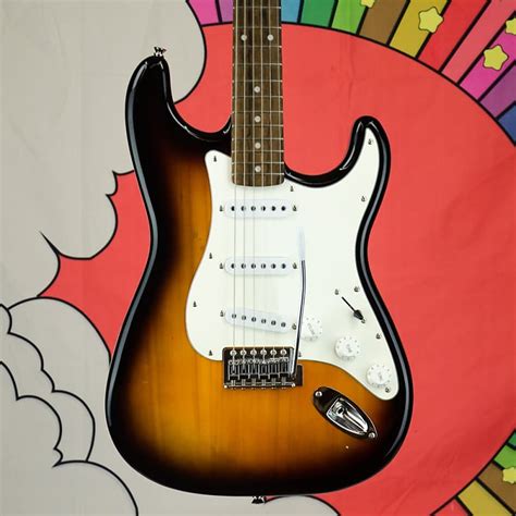 Used Squier Strat Affinity Series Sunburst Finish Reverb