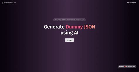 Ai Tool Generate Json