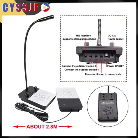 Window Intercom Two Way Audio Speaker Mic Window Microphone Speaker