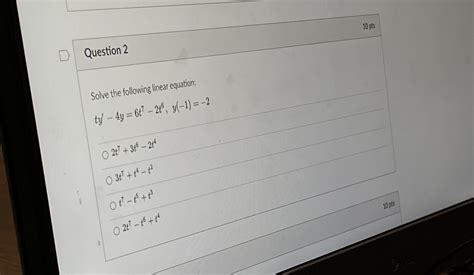 Solved Question 2solve The Following Linear