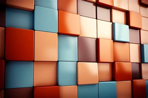 Premium AI Image Abstract Background With Squares Generative AI