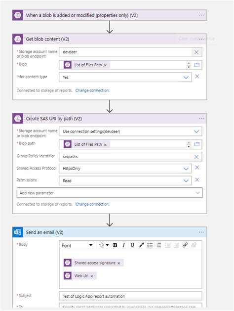Azure How To Access The Blob Storage File Using Link Created By A