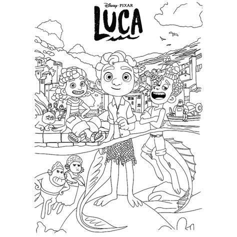 Coloriage De Luca De Disney à Imprimer Avec Tête à Modeler