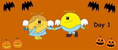 Mr Men Halloween Day 1 Mrhappyxmisssunshine By Theladyartist On