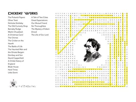 Dickens Works Wordsearch Teaching Resources