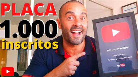 Chegou A Minha Placa De 1000 Inscritos Do Youtube Unboxing Youtube