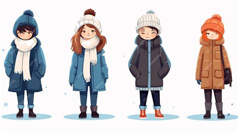 Cartoon Person In Winter Clothes Illustration Premium Ai Generated Vector