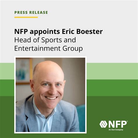 Nfp Names Eric Boester Head Of Sports And Entertainment Group