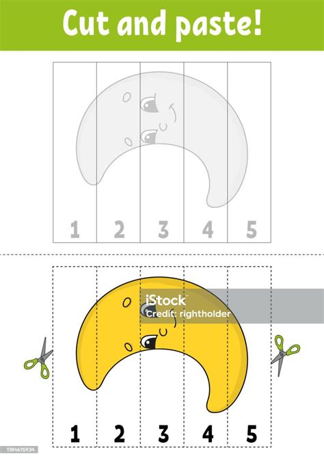 학습 번호 잘라내기 및 재생합니다 교육 개발 워크 시트 아이들을위한 게임 활동 페이지 아이들을위한 퍼즐 유치원 수수께끼 플랫 절연 벡터 그림입니다 귀여운 만화 스타일입니다