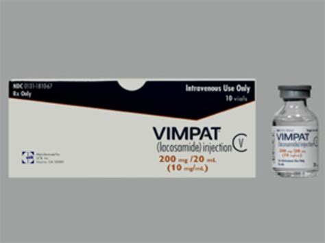 Dea Cl5 Vimpat Injection 200mg 10x20 Ml Single Dose Vial B