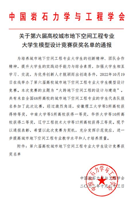 我院学子在第六届高校城市地下空间工程专业大学生模型设计竞赛荣获特等奖 土木建筑学院