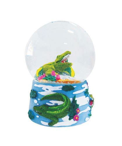 Curled Croc Glass Waterglobe 45mm Asm Eclipse