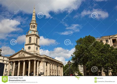 London Trafalgar Square St Martin Church Editorial Stock Image Image Of Ancient Island