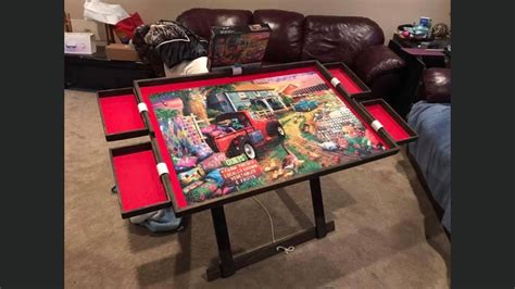 42x30 Jigsaw Table With Sorting Trays And Box Lid Holder Bundle Etsy