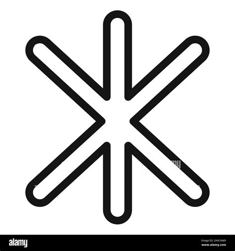 Asterisk Icon Vector Symbol Or Sign Set Collection In Black And White