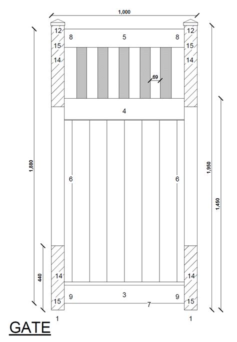 Pvc Combo Gate 1000mm Wide X 1850mm High Fully Assembled