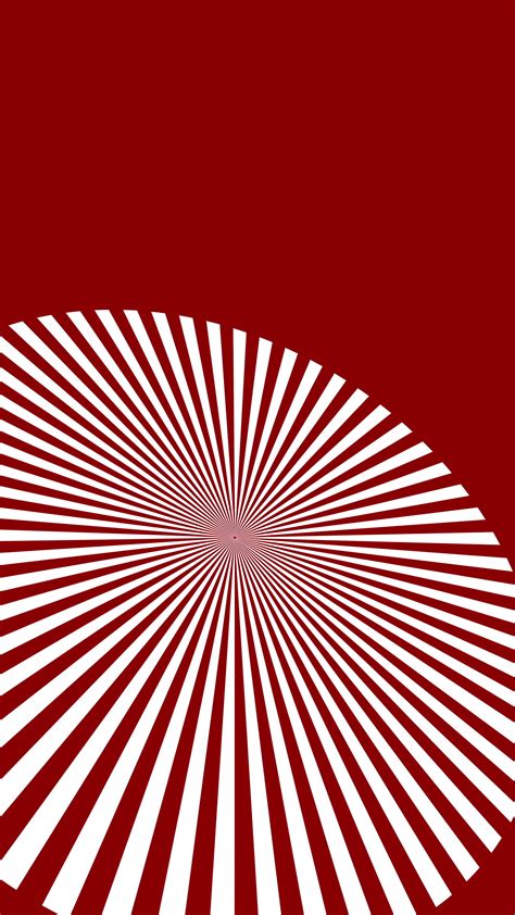White Sunburst Pattern Rotating And Moving On Red Wallpaper Vertical Motion Background