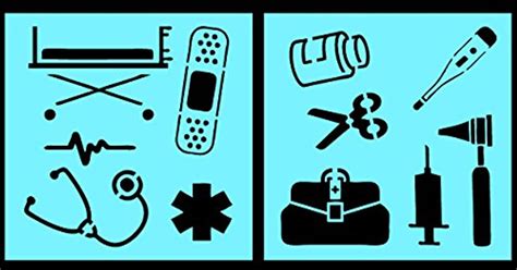 Auto Vynamics Stencil Teacherset01 10 Detailed Teacher Classroom Supplies Stencil Set