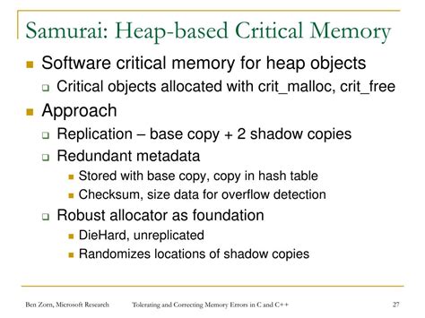 Ppt Tolerating And Correcting Memory Errors In C And C Powerpoint