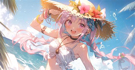 美少女 湊あくあ水着 おにぎらずまるのイラスト Pixiv