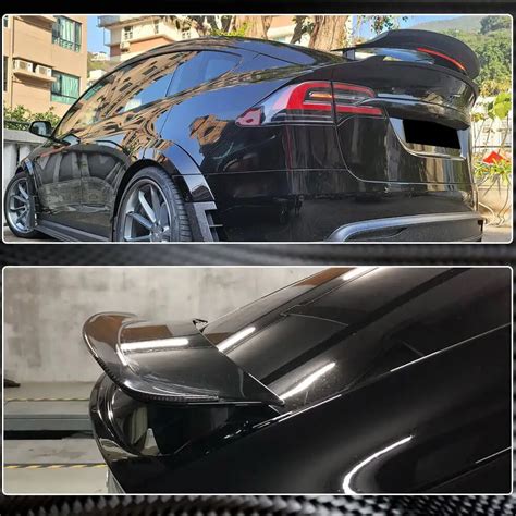 For Tesla Model X Carbon Fiber Rear Trunk Spoiler Boot Wing Lip Model X