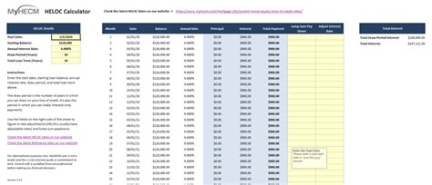 Download Your Own Free Heloc Calculator Excel Spreadsheet