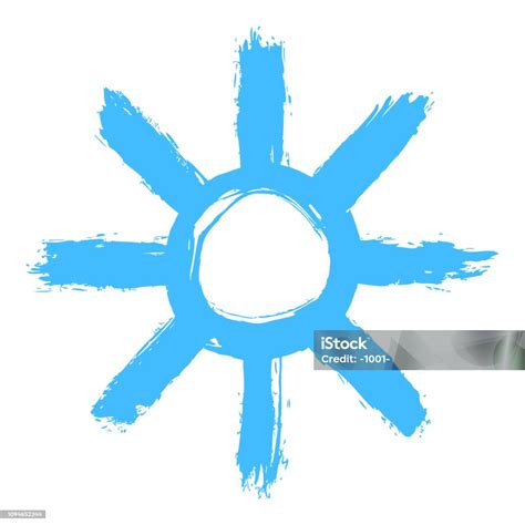 スノーフレーク 02 セット 04 からブラシ ストロークによって描かれた雪のフレークの図面迅速かつ簡単なスケッチや子どもの絵を模倣技術