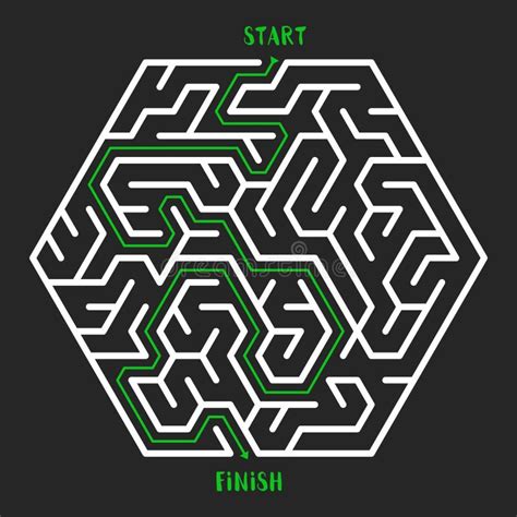 Maze Game Background Labyrinth With Entry And Exit Stock Vector Illustration Of Logotype