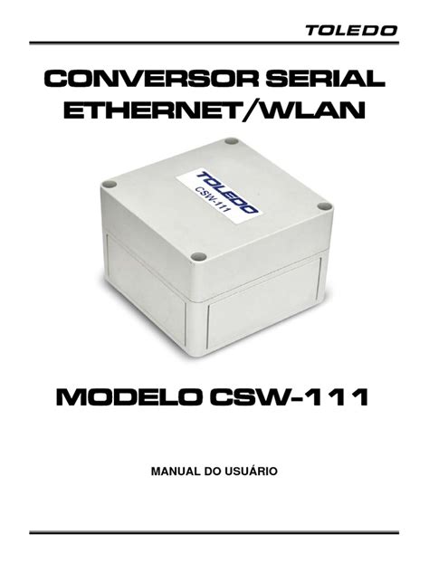 Csw 111 Rev 02 10 10 Mu Conversor Serial Ethernet Wlan Modelo