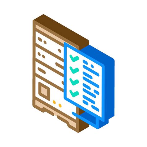 Data Validation Database Isometric Icon Vector Illustration 34790632