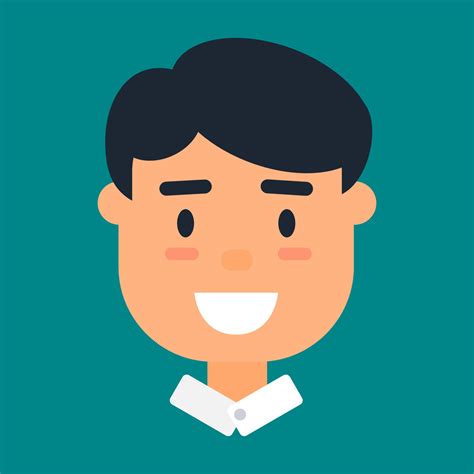 Avatar Masculino Icono De Perfil Del Hombre Caucásico Sonriente