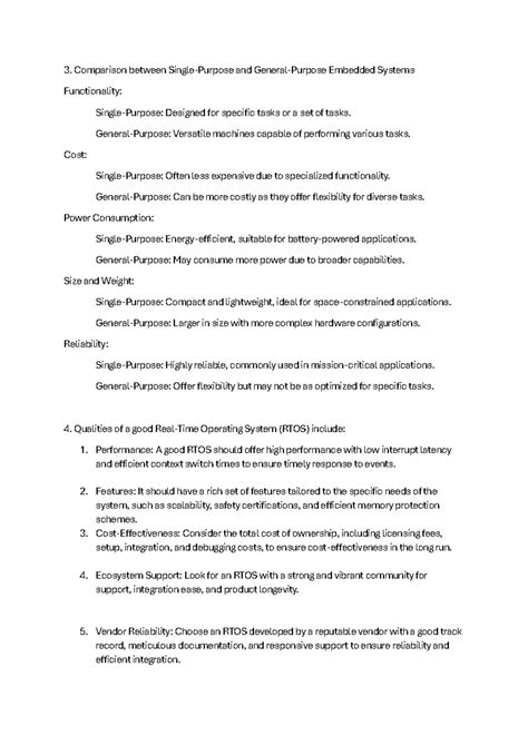 Embedded System Assignment Comparison Between Single Purpose And General Purpose Embedded