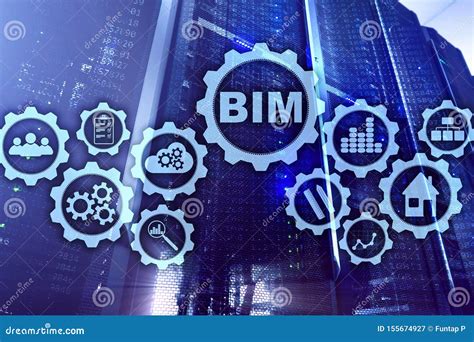 BIM Building Information Modeling Concept On Screen Stock
